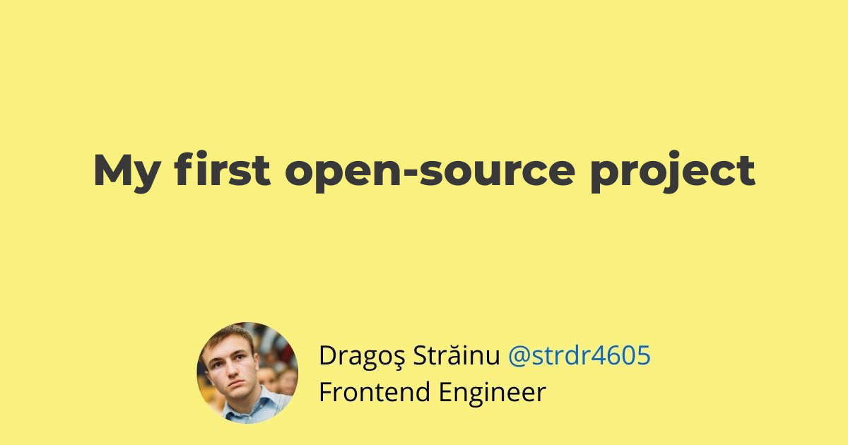 My first open-source project