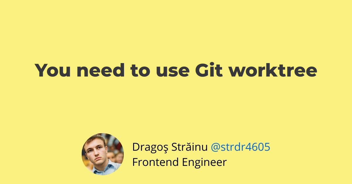 You need to use Git worktree You need to use Git worktree